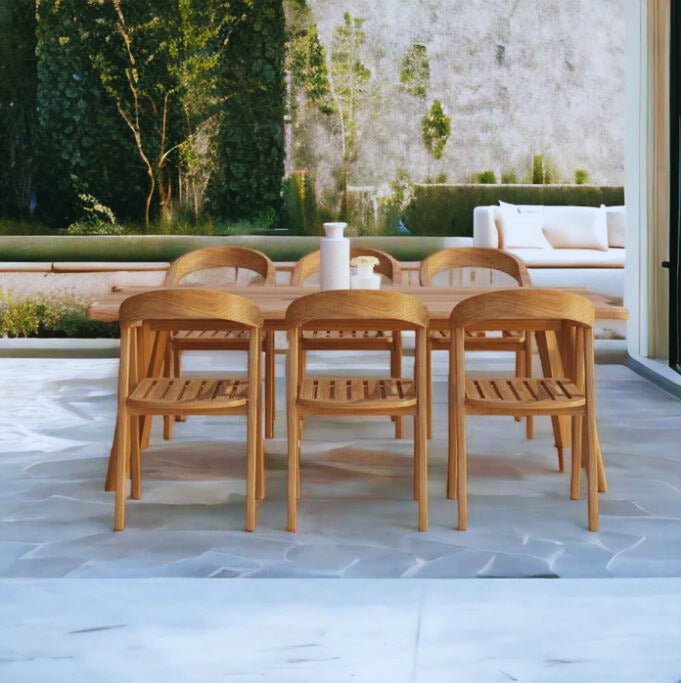 La Costa Teak Outdoor Dining Set - Stylish & Durable – Hawaiian Discovery Furniture