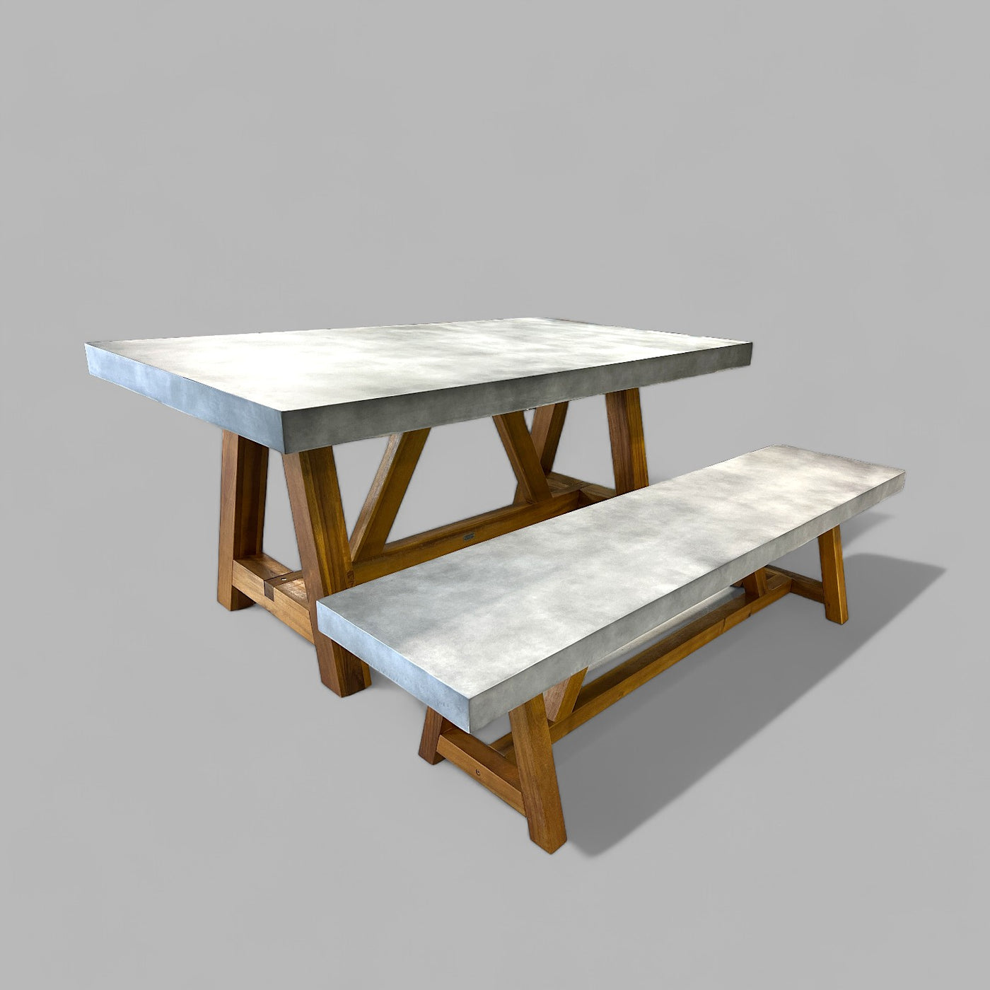 Concrete Table & Bench – Hawaiian Discovery Furniture