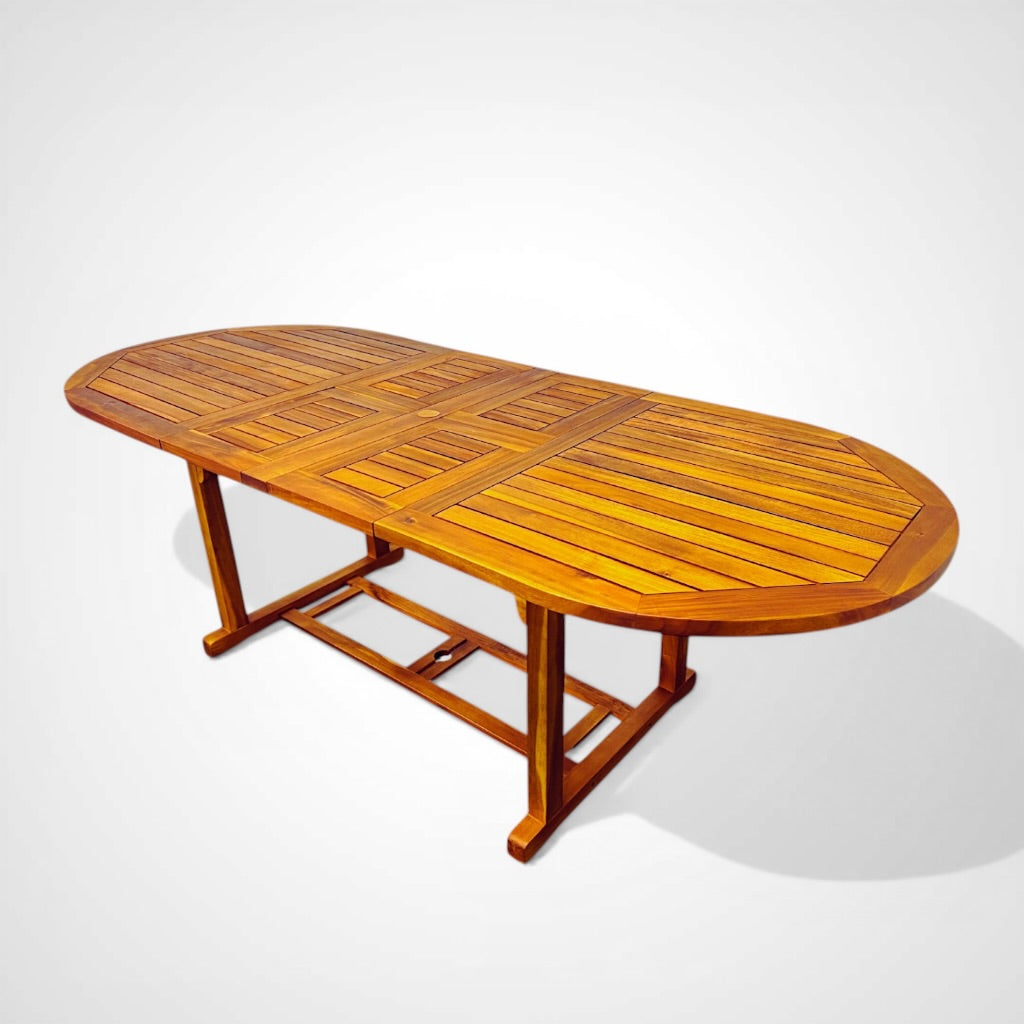 T003 - Acacia Oval Extension Table – Hawaiian Discovery Furniture